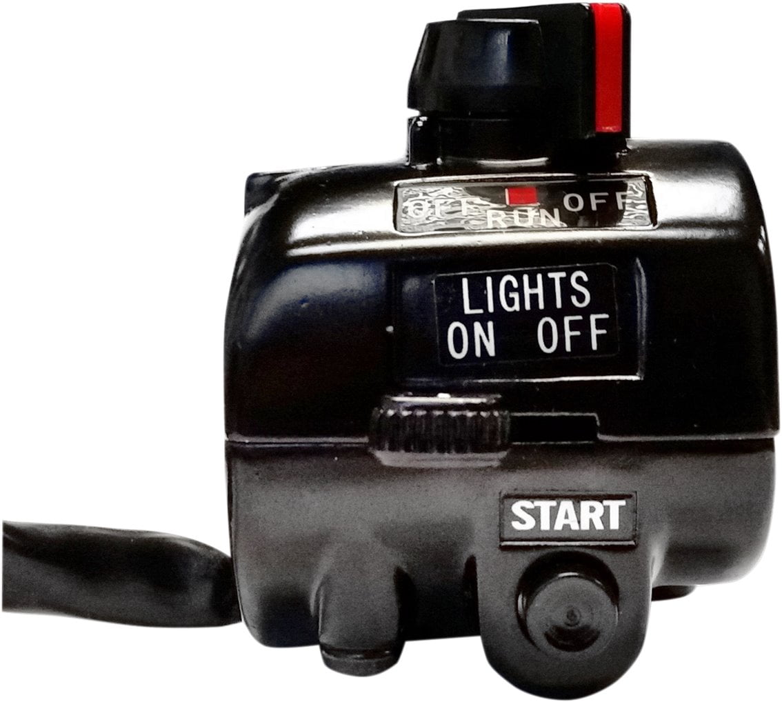 K&S DOT Compliant Black Aluminum Vintage Style Handlebar Switch (12 ...