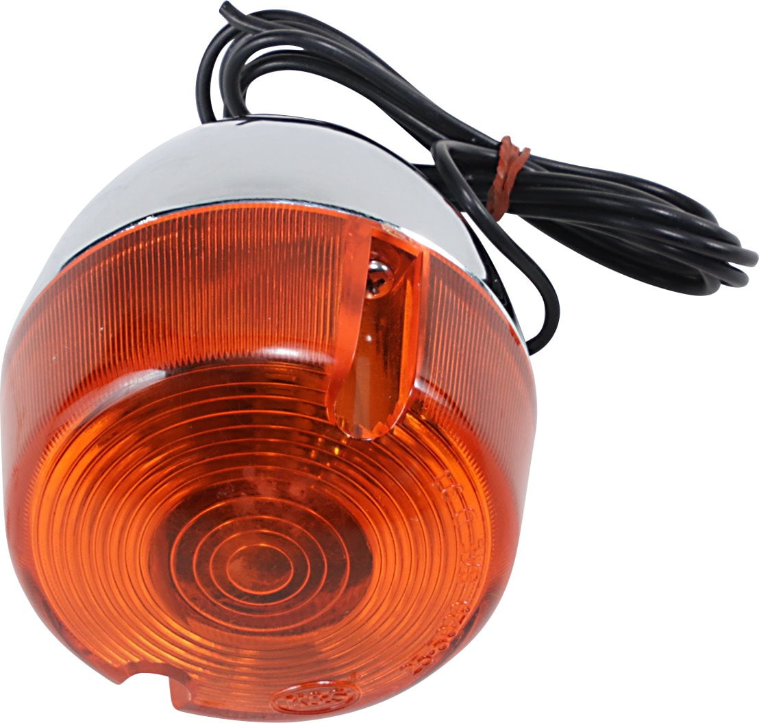 K&S DOT Compliant Chrome Turn Signal w/Amber Lens (25-5096) - Walmart.com