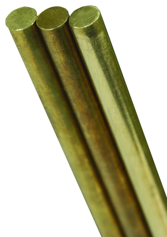 K&S Engineering 8166 3/16 Dia Solid Brass Rod,Each - Walmart.com