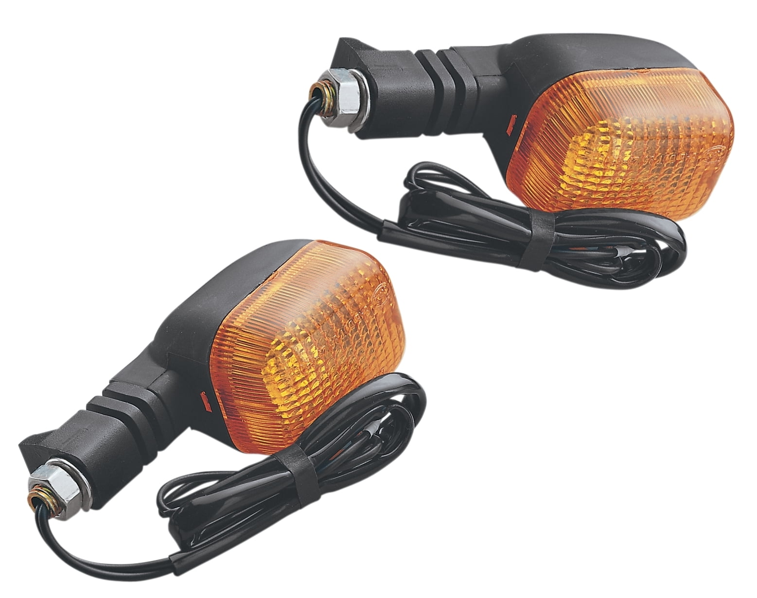K&S On/Off-Road Black DOT Turn Signals w/Amber Lens (25-7000) - Walmart.com