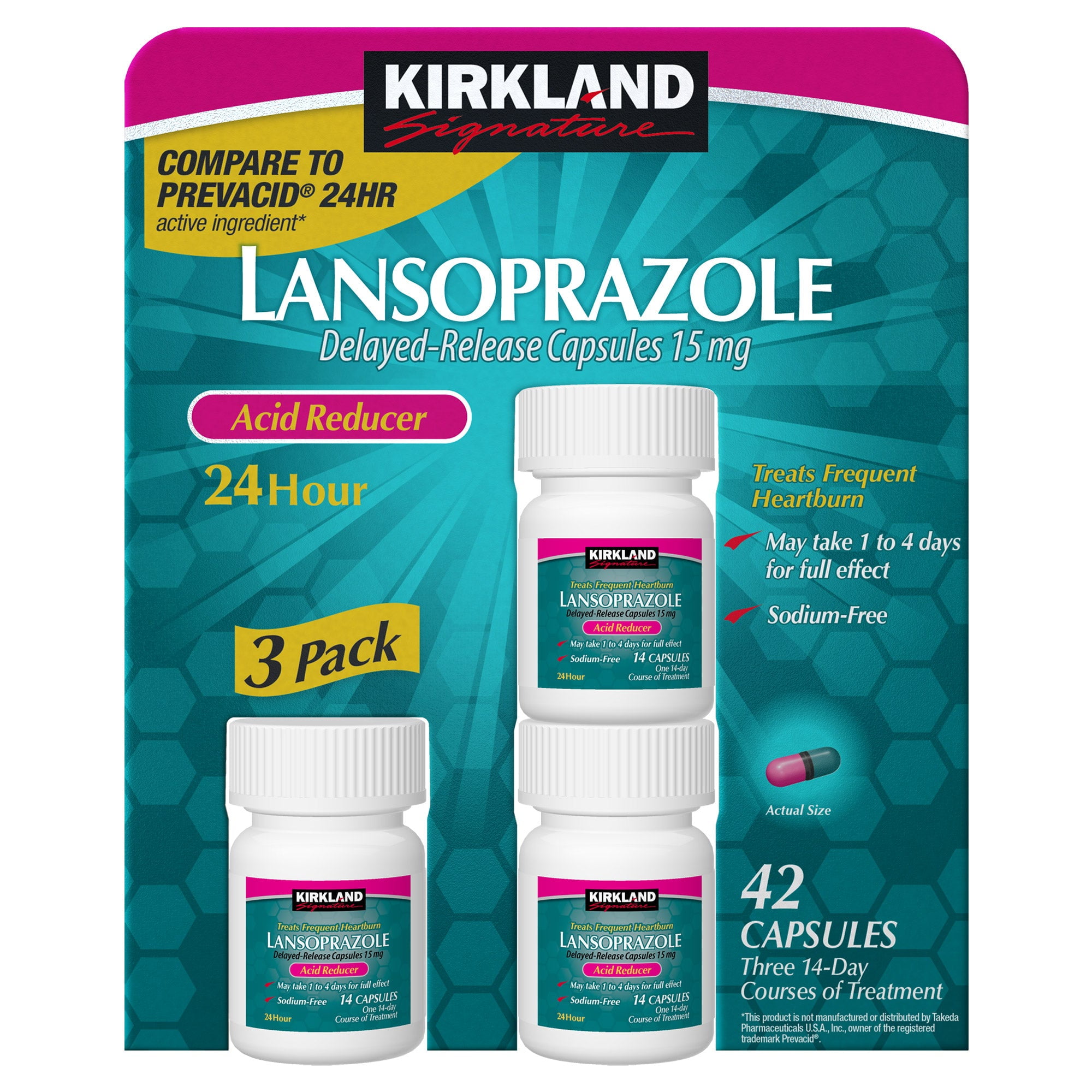 K.S.Signature Lansoprazole 15 Mg. 42 Capsules Acid Reducer | Compare To ...