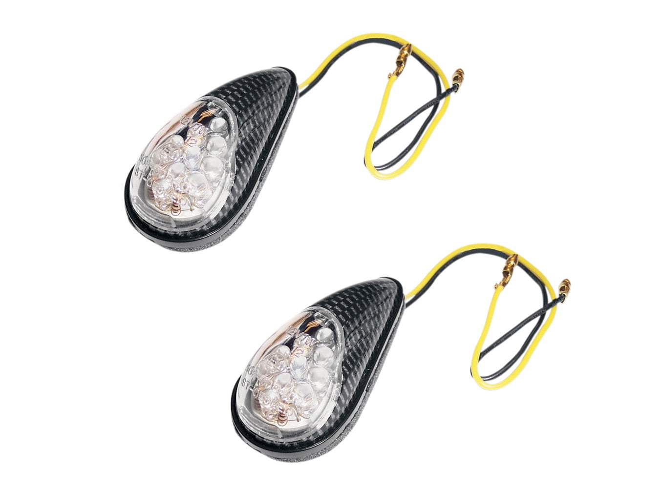 K&S Ultra MINI Teardrop LED Carbon-Look Marker Lights w/Clear Lens (25 ...