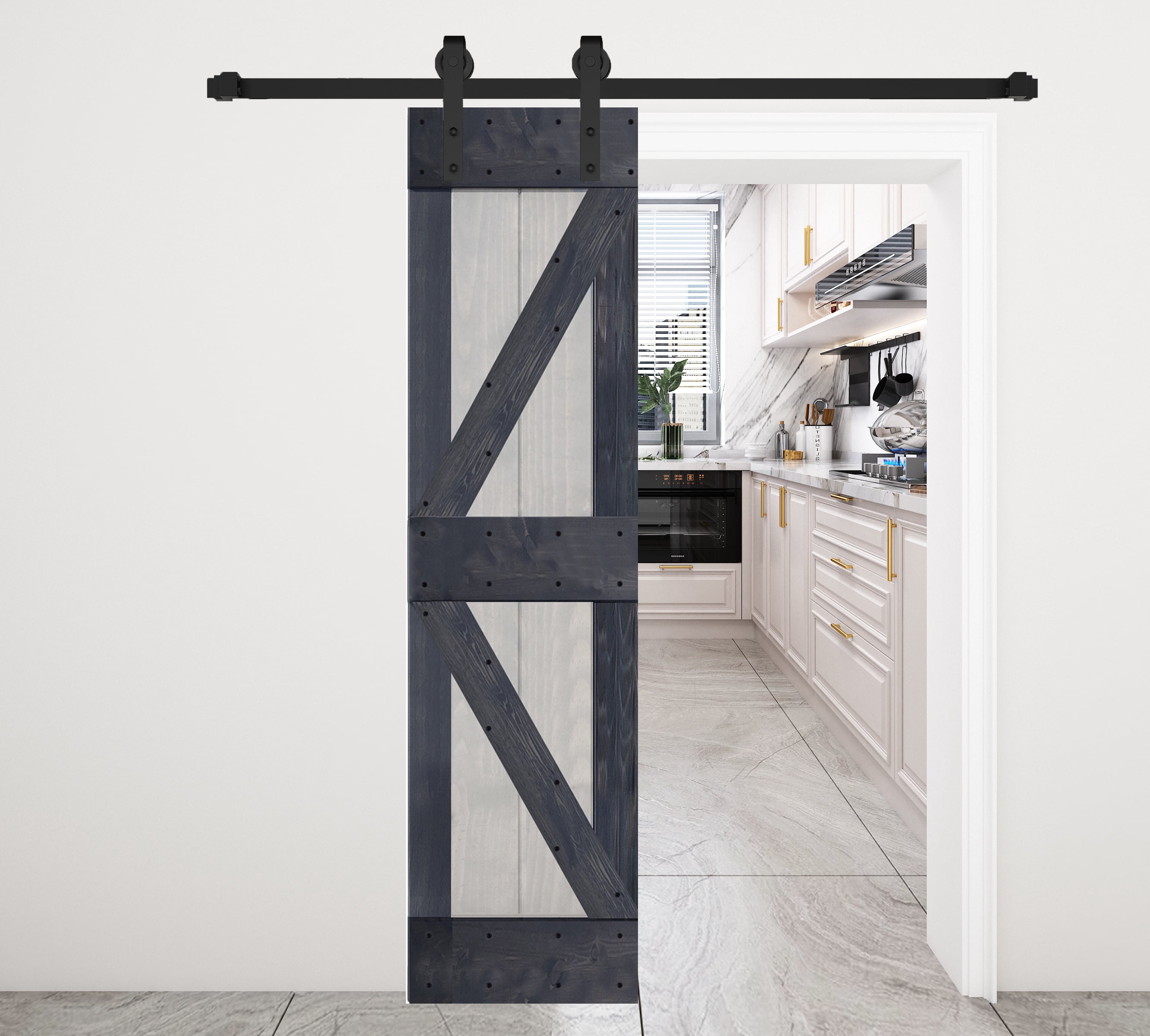 K Style Series 24 in. x 84 in. French Gray/Carbon Gray Finished DIY ...