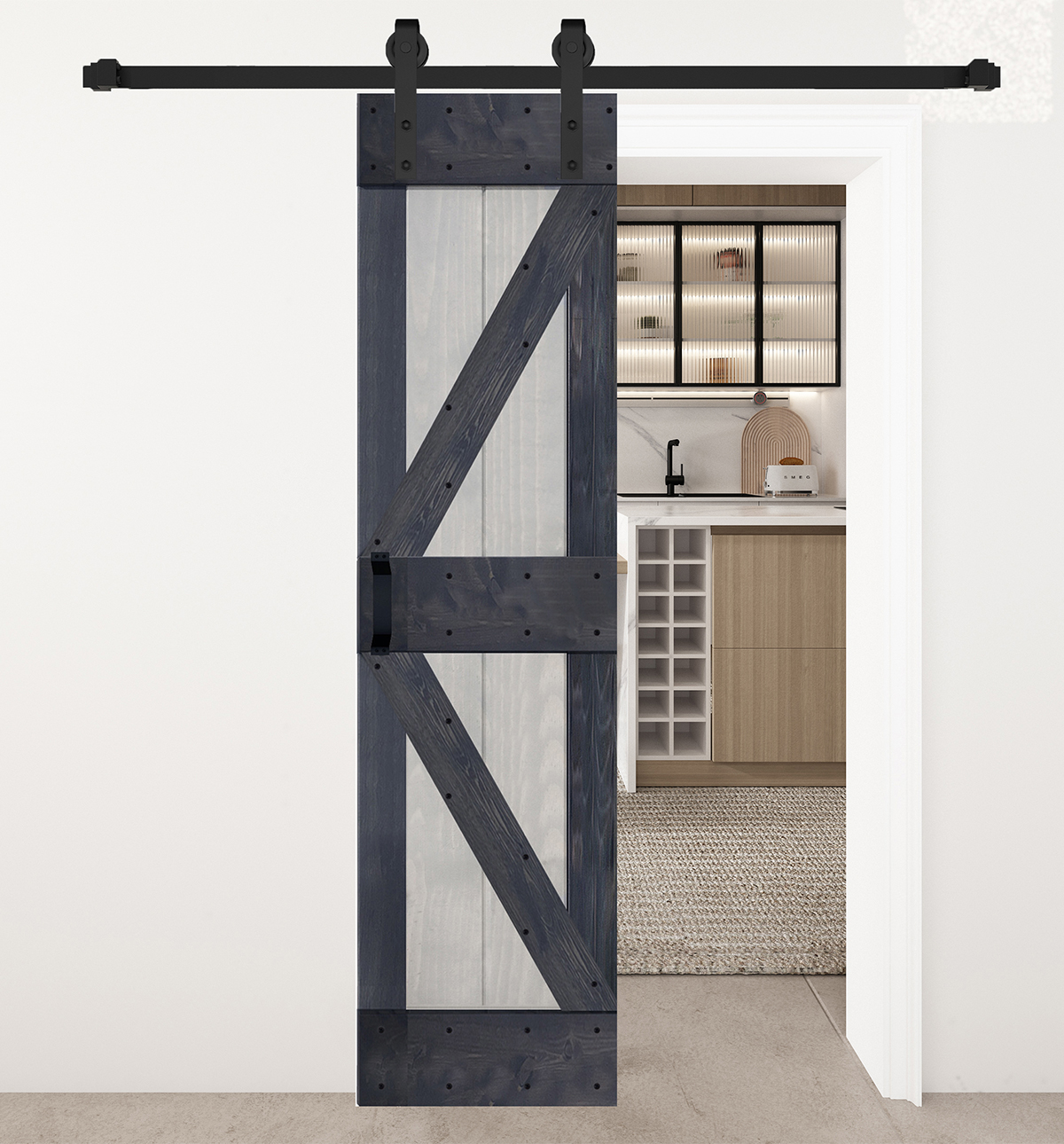 K Style Series 24 in. x 84 in. French Gray/Carbon Gray Finished DIY ...