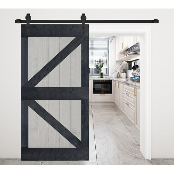 K Style Series 42 in. x 84 in. French Gray/Carbon Gray Finished DIY ...