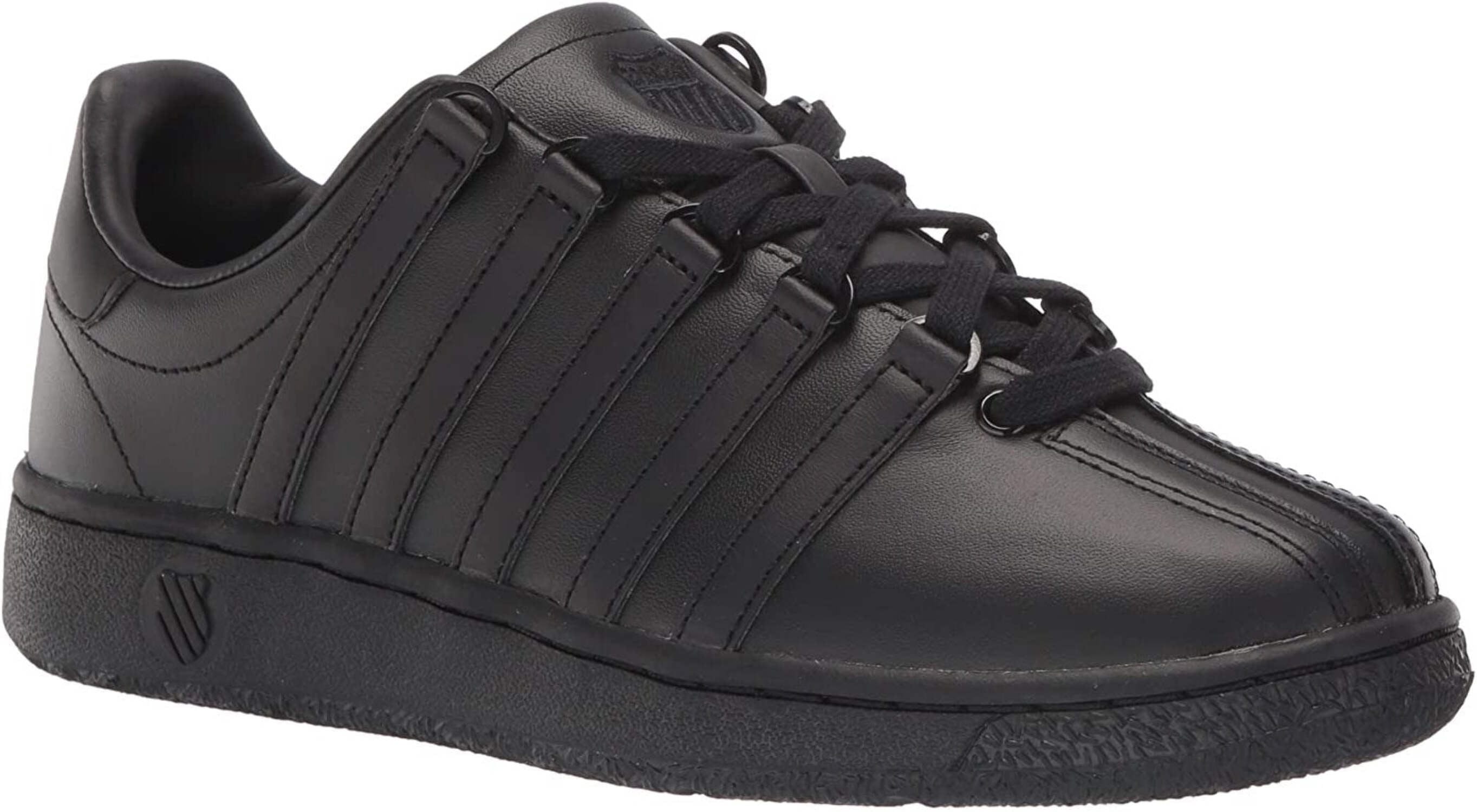 K-Swiss Men's Classic VN Leather Sneaker, Black/Black, 7.5 M - Walmart.com