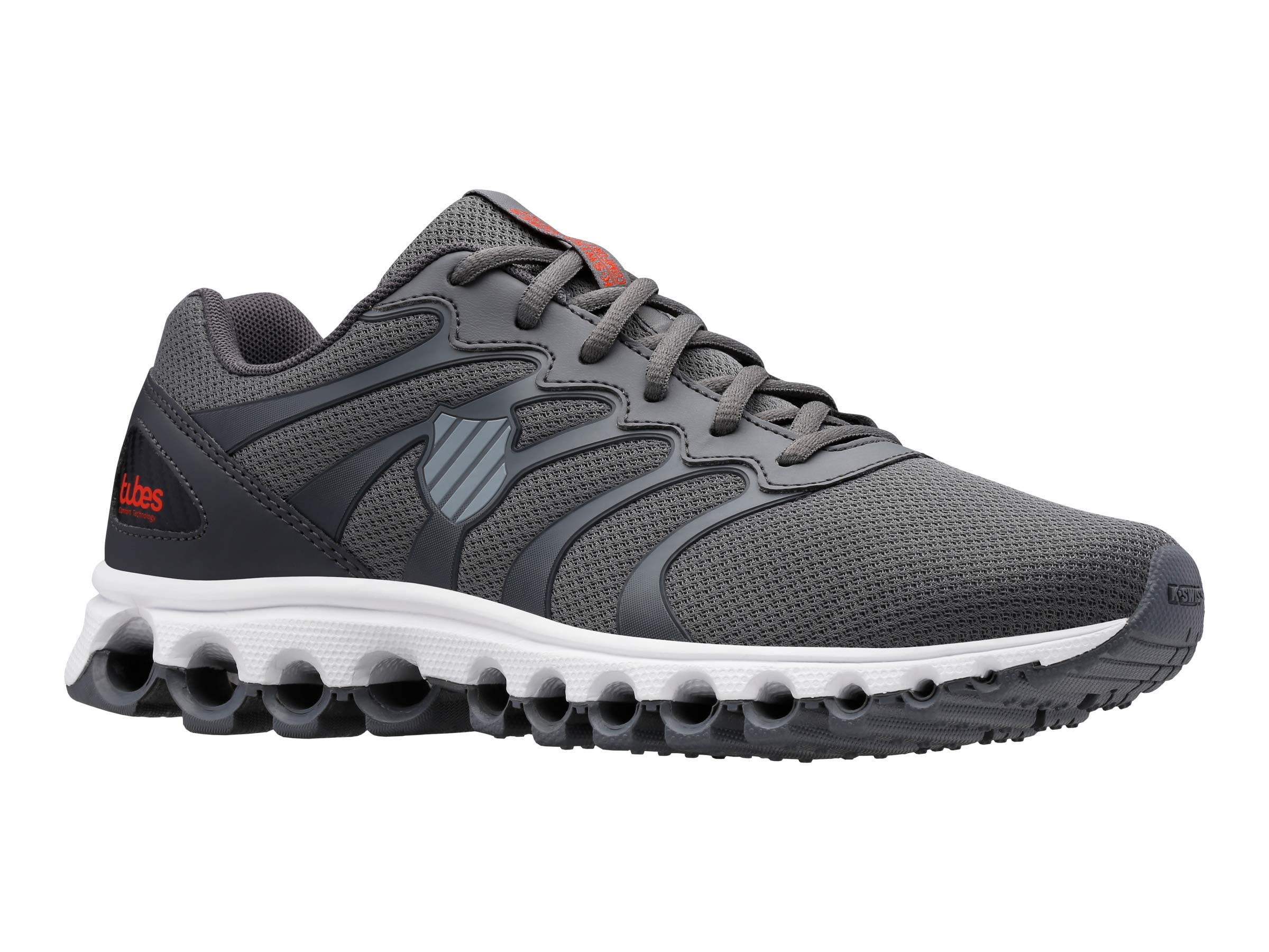 K-Swiss Men's Tubes Comfort 200 Training Shoe, Asphalt/Jet Black/Spicy ...