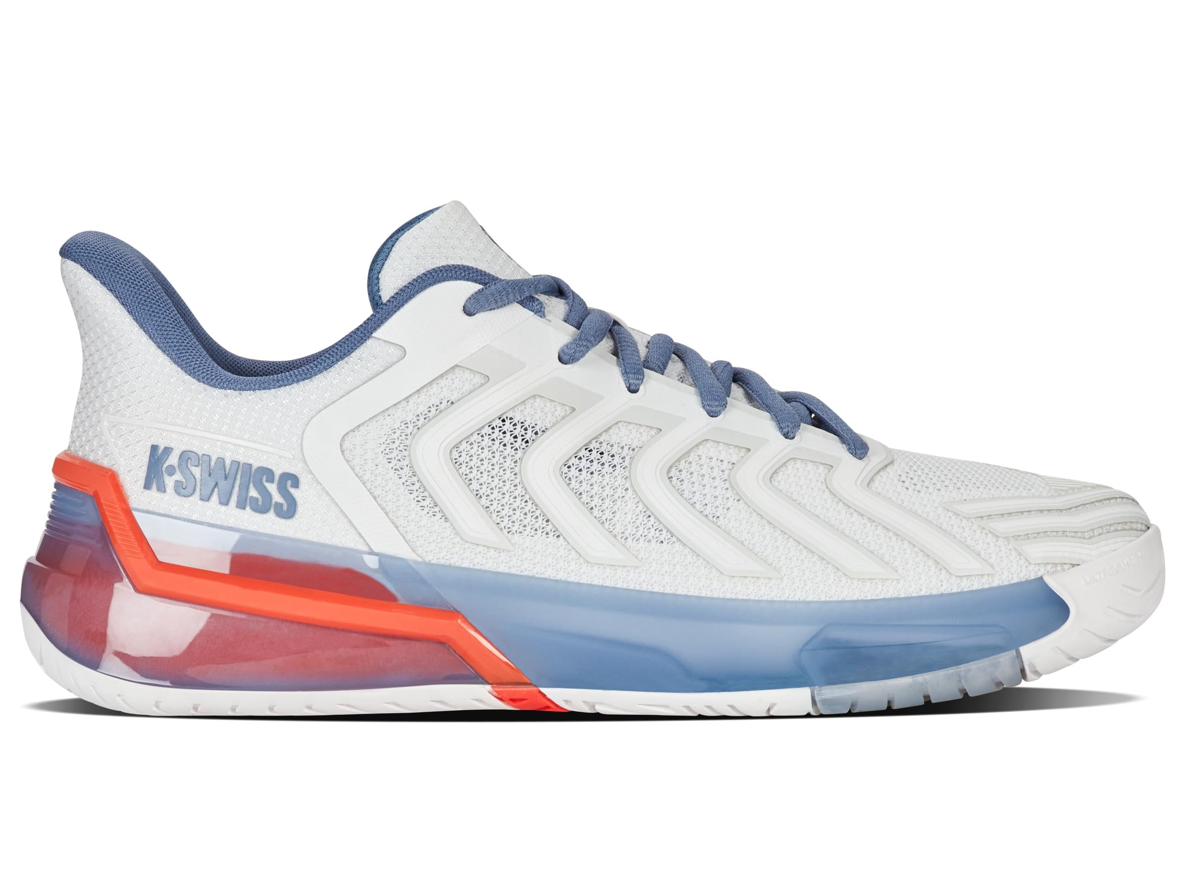 K-Swiss Men's Ultrashot 4 Tennis Shoe, Lucent White/Infinity/Scarlet ...