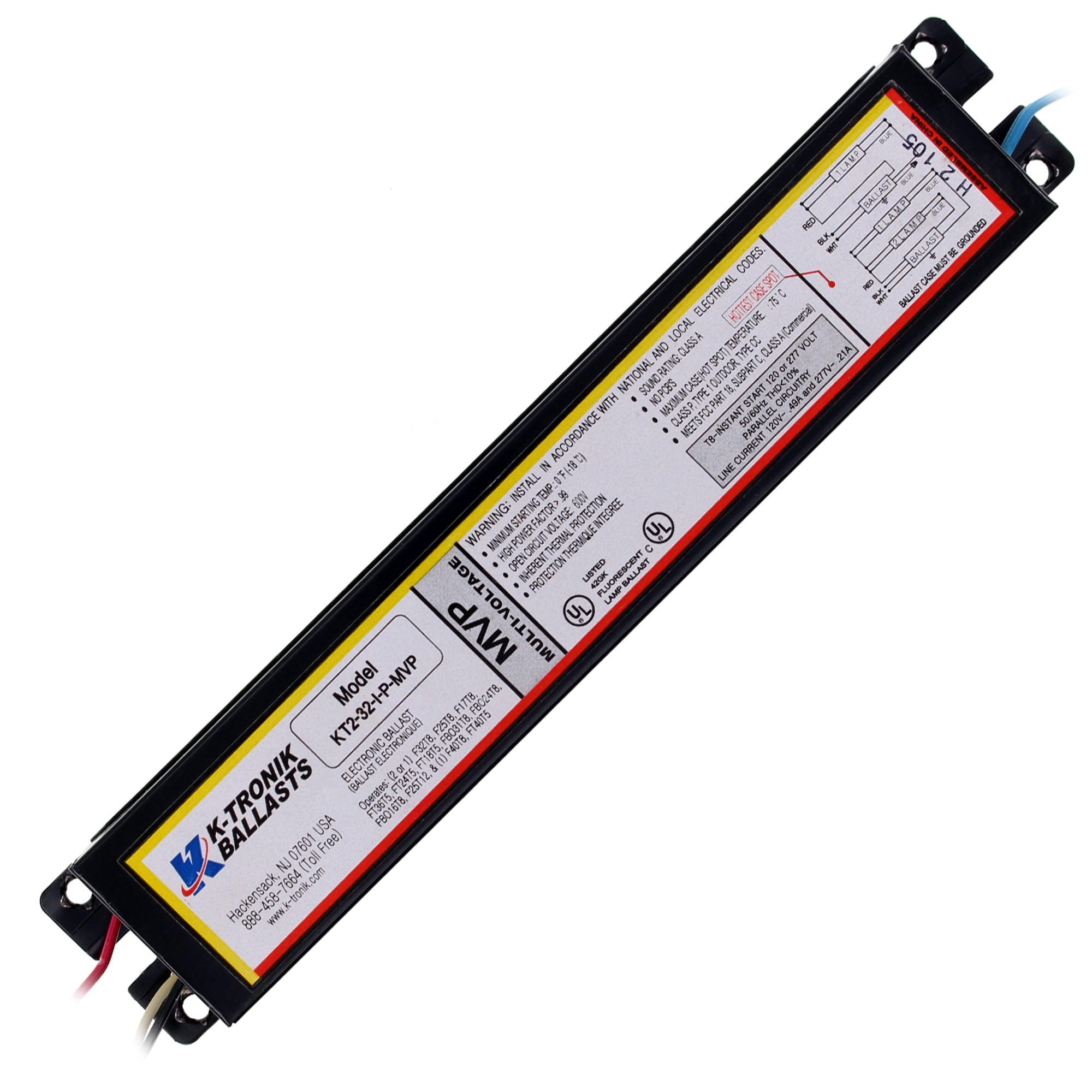 K-TRONIK BALLASTS KT2-32-I-P-MVP Fluorescent Ballast, 1 or 2-Lamp ...