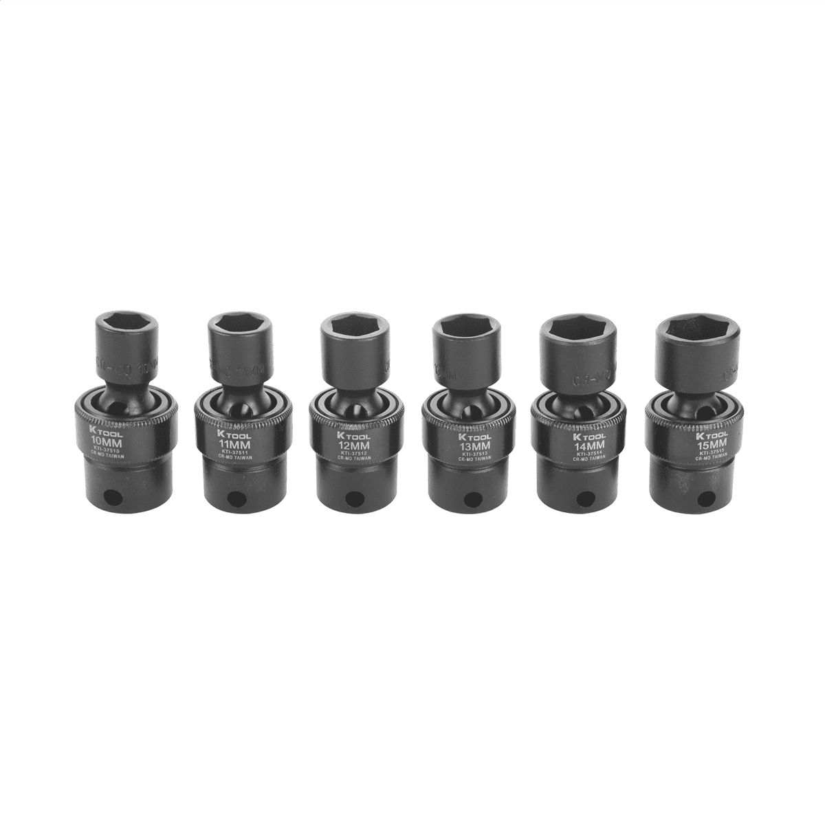K-Tool 37500 6 Piece 3/8" Drive Metric 6-Point Flex Impact Socket Set ...