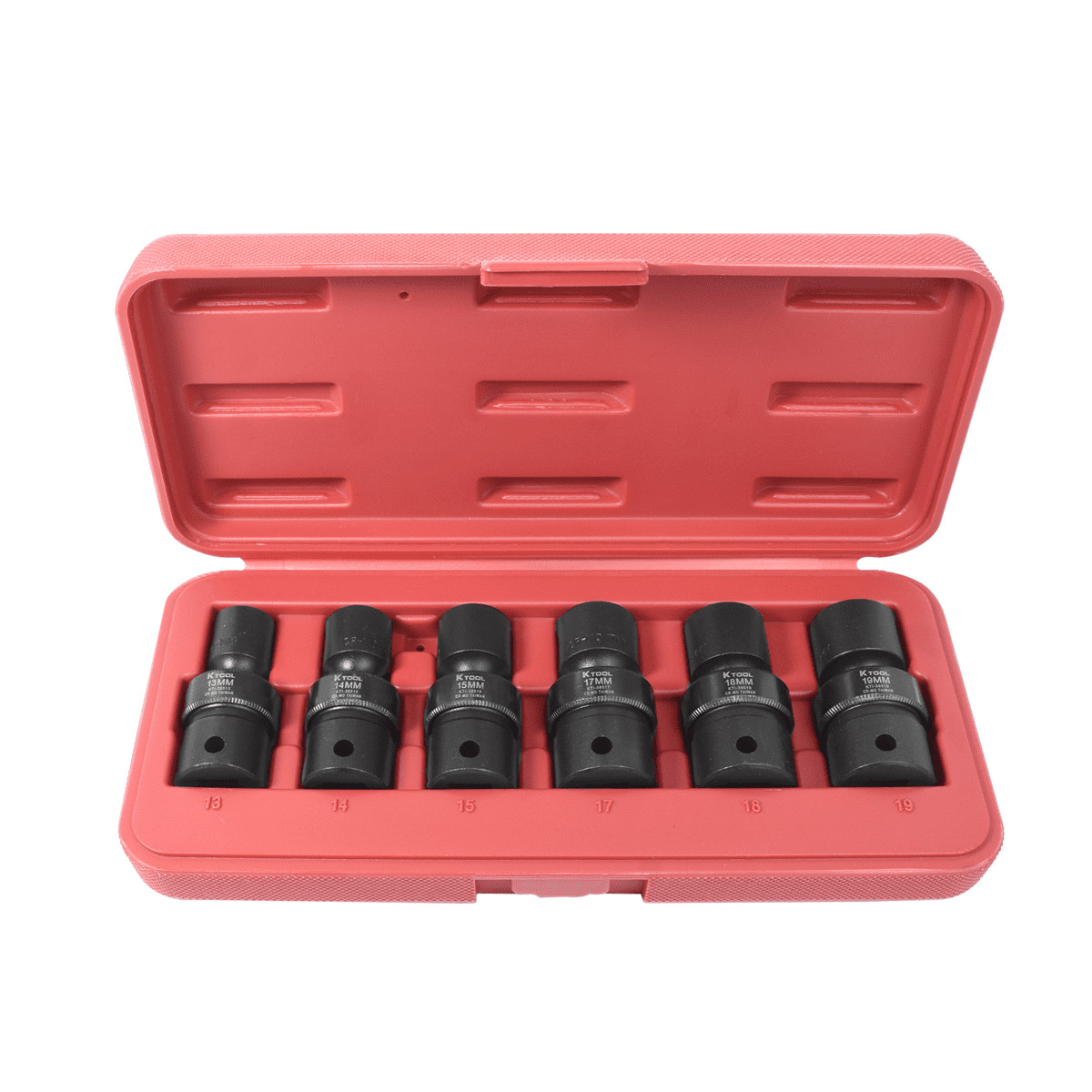 K-Tool 38500 6-pc 1/2" Drive 6-Point Metric Flex Impact Socket Set ...