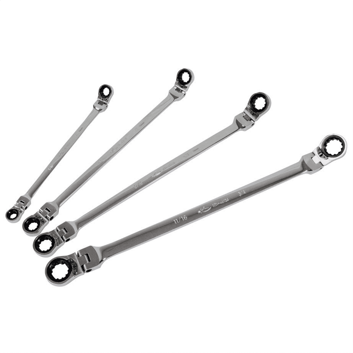 K-Tool 43100 4pc SAE X-Long Double Box Ratcheting Flex Spline Wrench ...