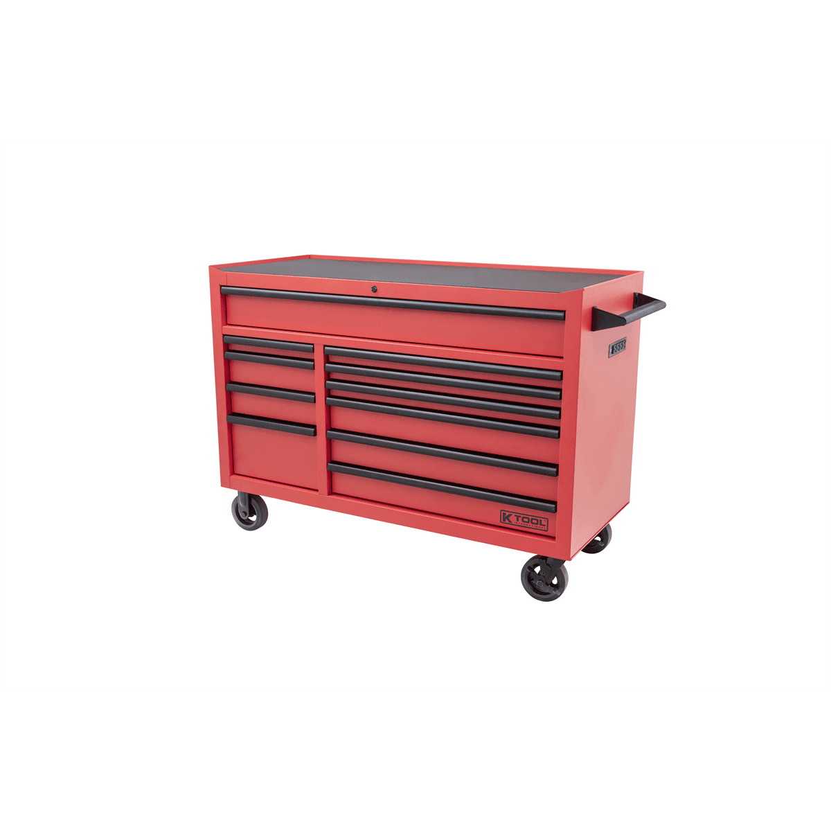K Tool 55" Premium 11 Drawer Double Bay 1,200 lb. Tool Box (Matte Red ...