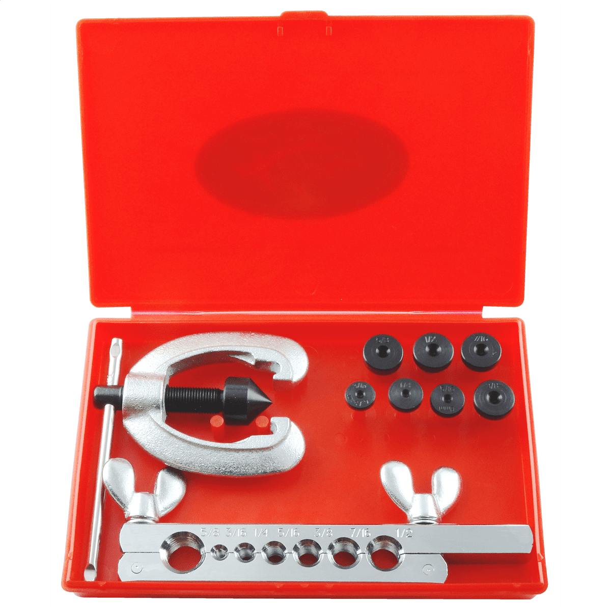 K-Tool 70060 Double Flaring Tool Kit, Includes 7 Adapters from 3/16 - 5 ...