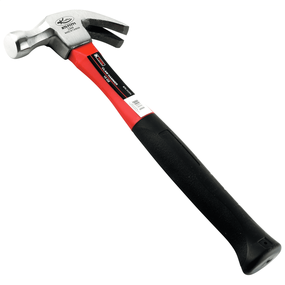 K-Tool 71771 13 oz. Fiberglass Claw Hammer with Rubber Grip - Walmart.com