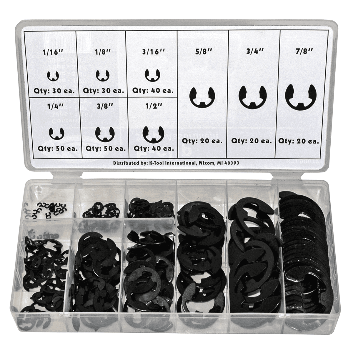 K Tool International 300-pc E-Clip Assortment Kit - Walmart.com