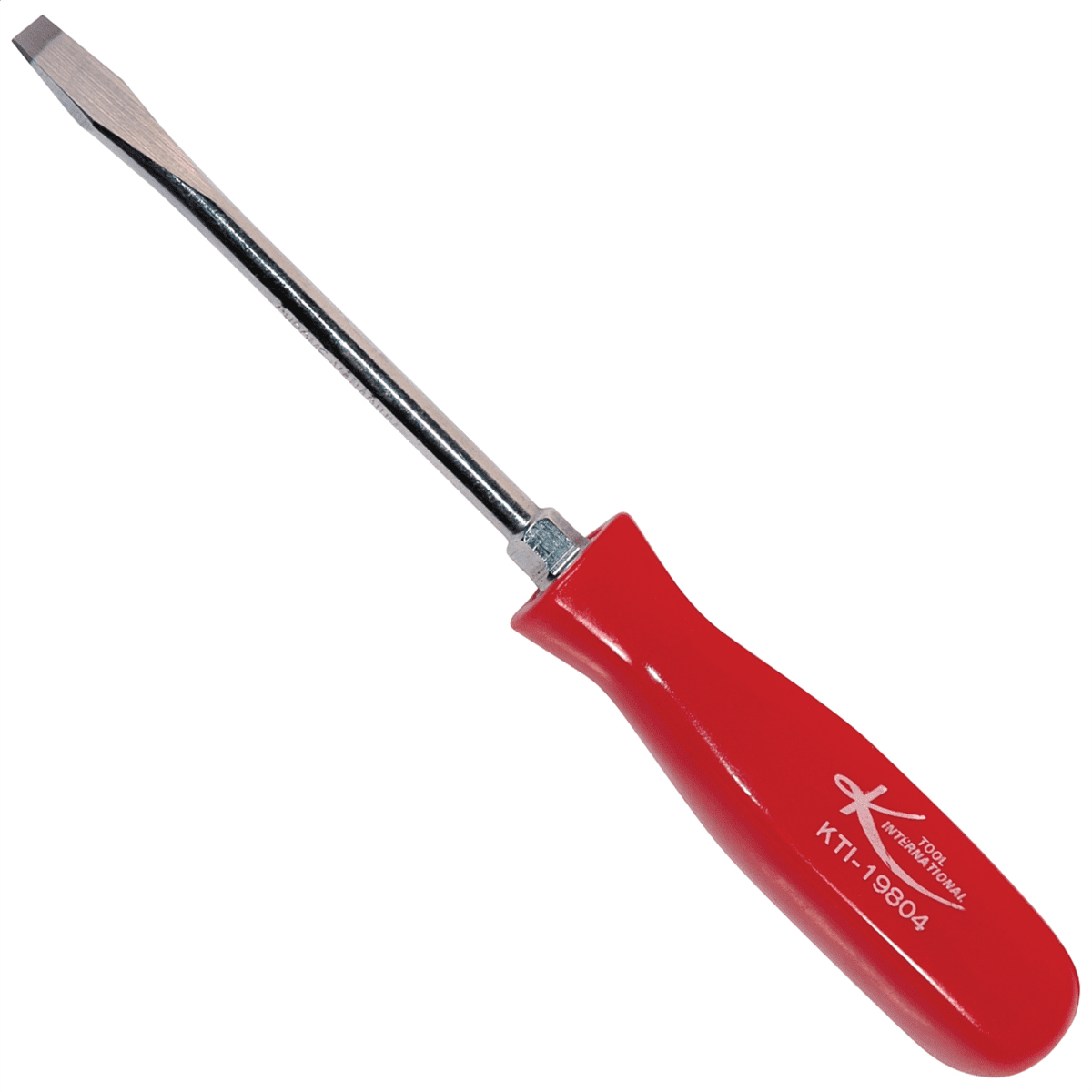 K Tool International 4 in. Slotted Screwdriver with Red Square Handle ...