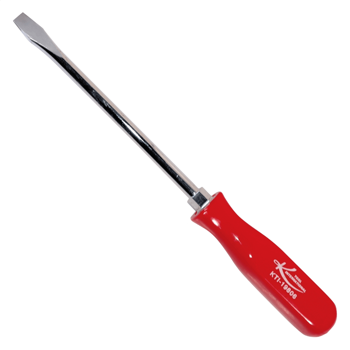 K Tool International 6 in. Slotted Screwdriver with Red Square Handle ...