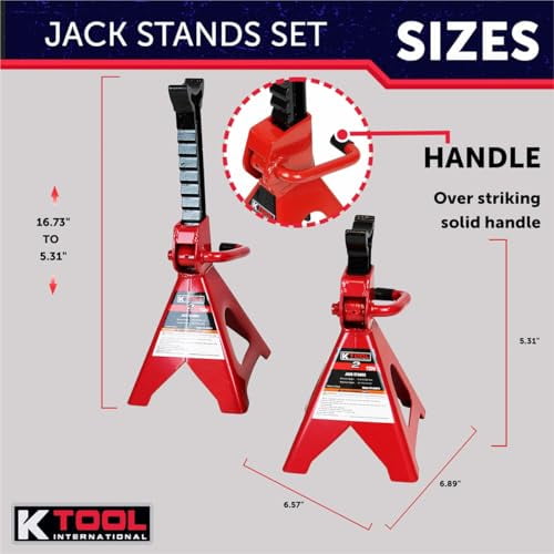 K Tool International 63097A 2 Ton Automotive Trolley Floor Jack with ...
