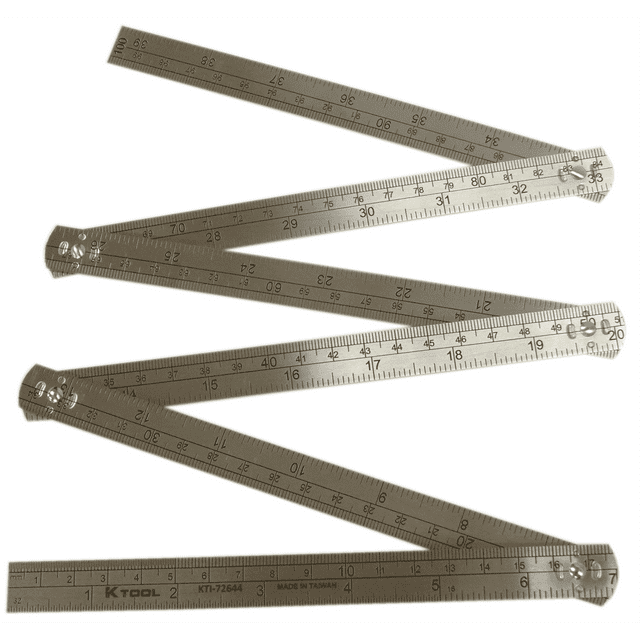 K Tool International Steel Folding Rule 3' Length - Walmart.com