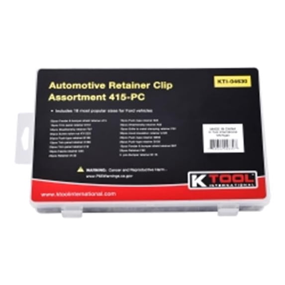 K Tool International Automotive Retainer Clip Assortment - 415 Piece ...