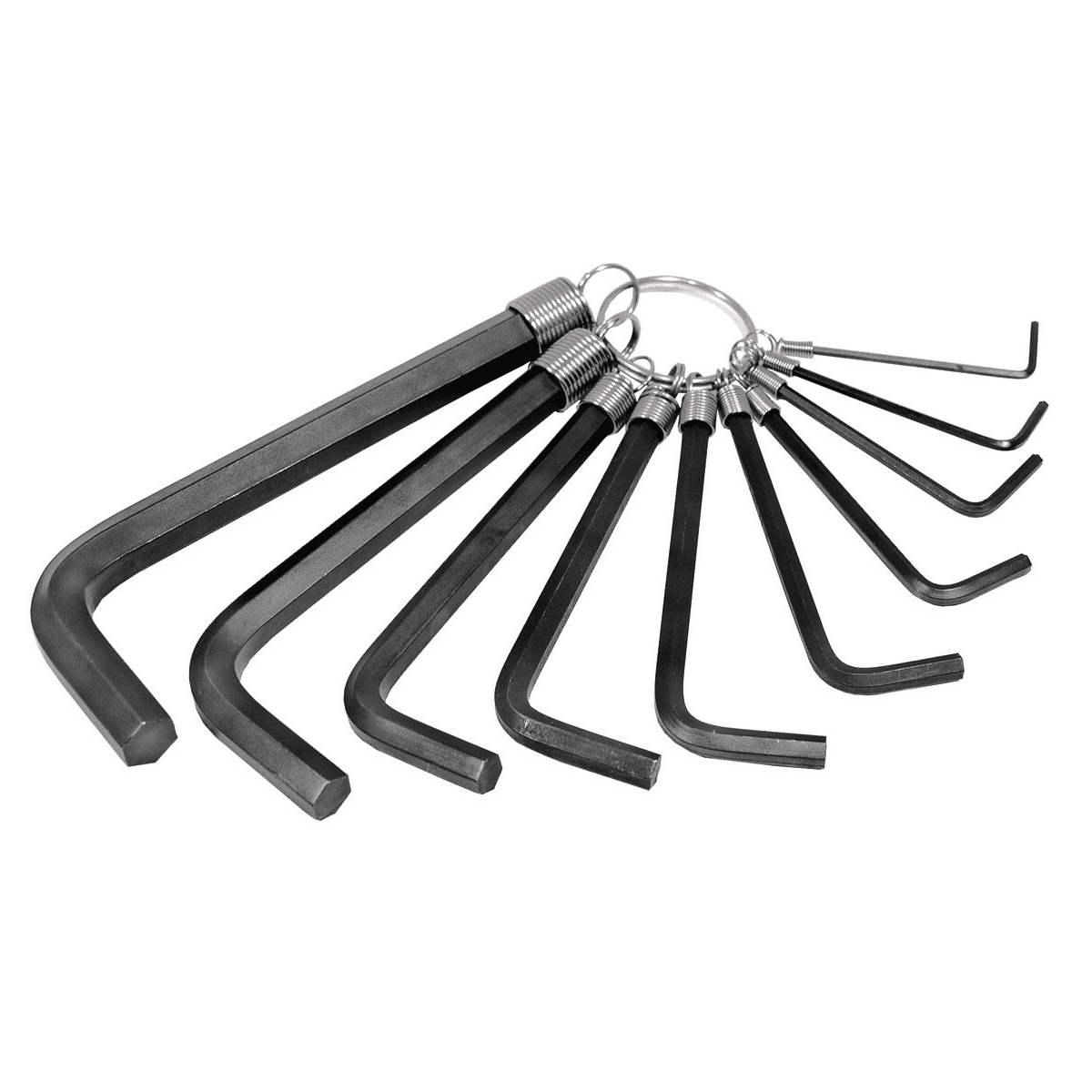 K Tool International HEX KEY SET 10 PC. METRIC 1.5MM TO 10MM ON A RING ...