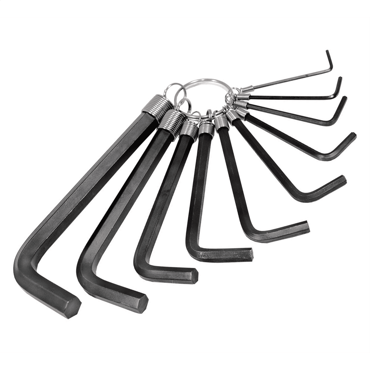 K Tool International HEX KEY SET 10 PC. SAE 1/16IN.-3/8IN. ON A RING ...