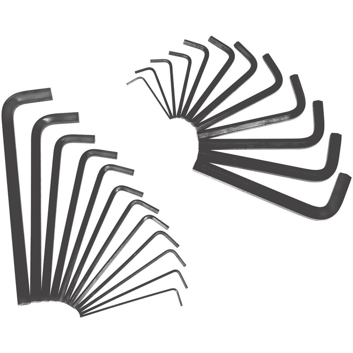 K Tool International HEX KEY SET 25 PC. SAE & METRIC IN ROLL UP POUCH - Walmart.com