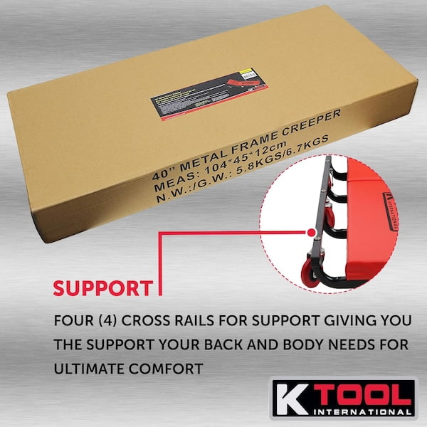 K-Tool International Metal Frame Creeper W/ Adjustable Headre KTI74961 ...
