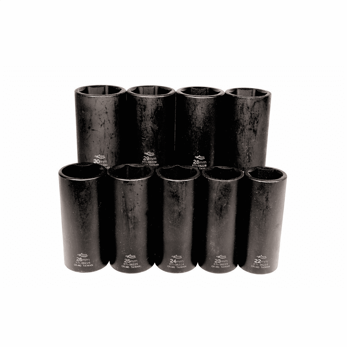 K Tool International Socket Set Metric Impact 9 Piece 1/2 Inch Drive 6 ...