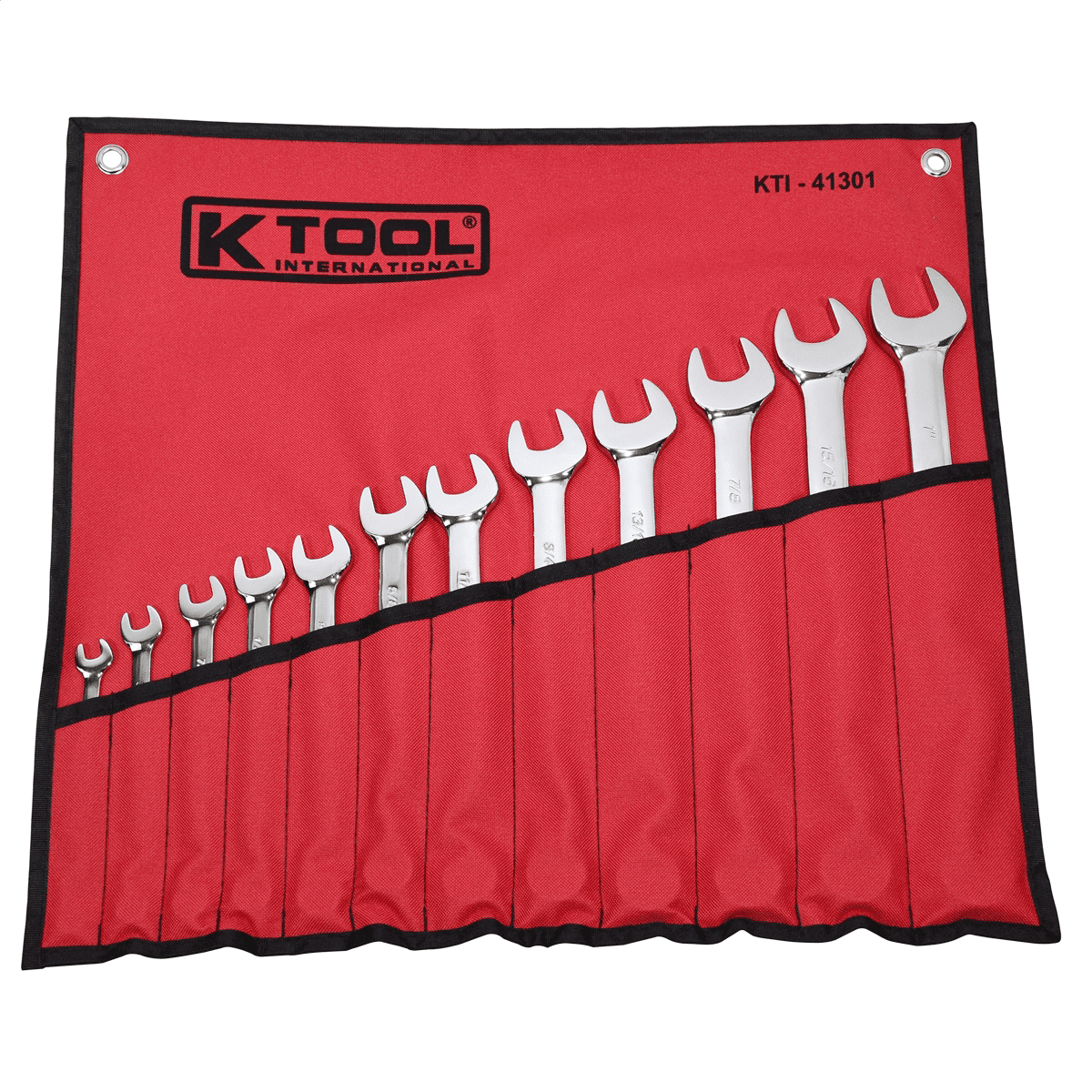 K Tool International Wrench Set Combination 12 Piece Hi Polish ...