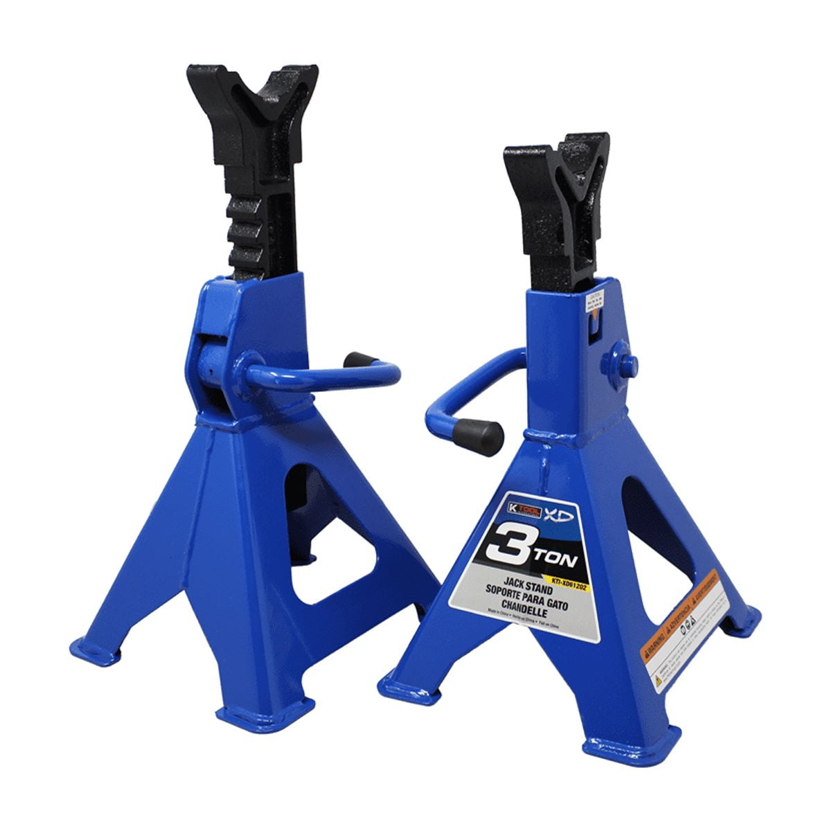 K-Tool KTIXD61202 3 Ton Jack Stands Pair, Height Ranges 11 2/5" to 16 7 ...