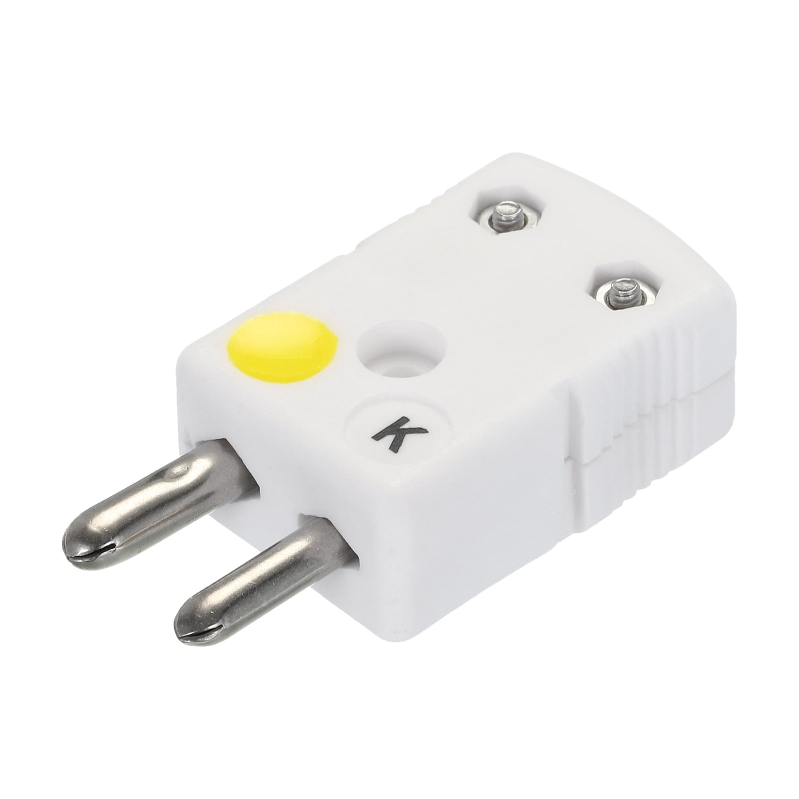 K Type Ceramics Thermocouple Wire Connectors Male Plug Adapter Round ...