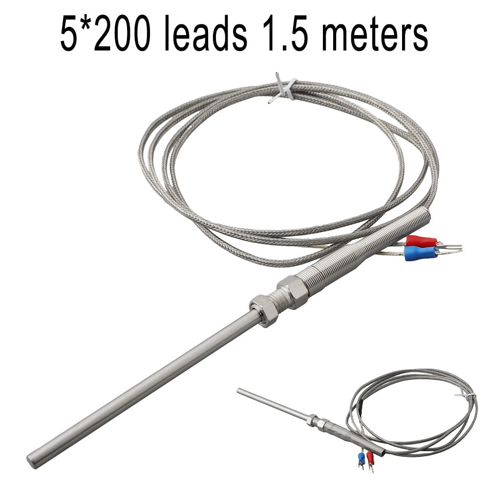 K Type Stainless Steel Temp Sensor with Long Leads for Easy ...
