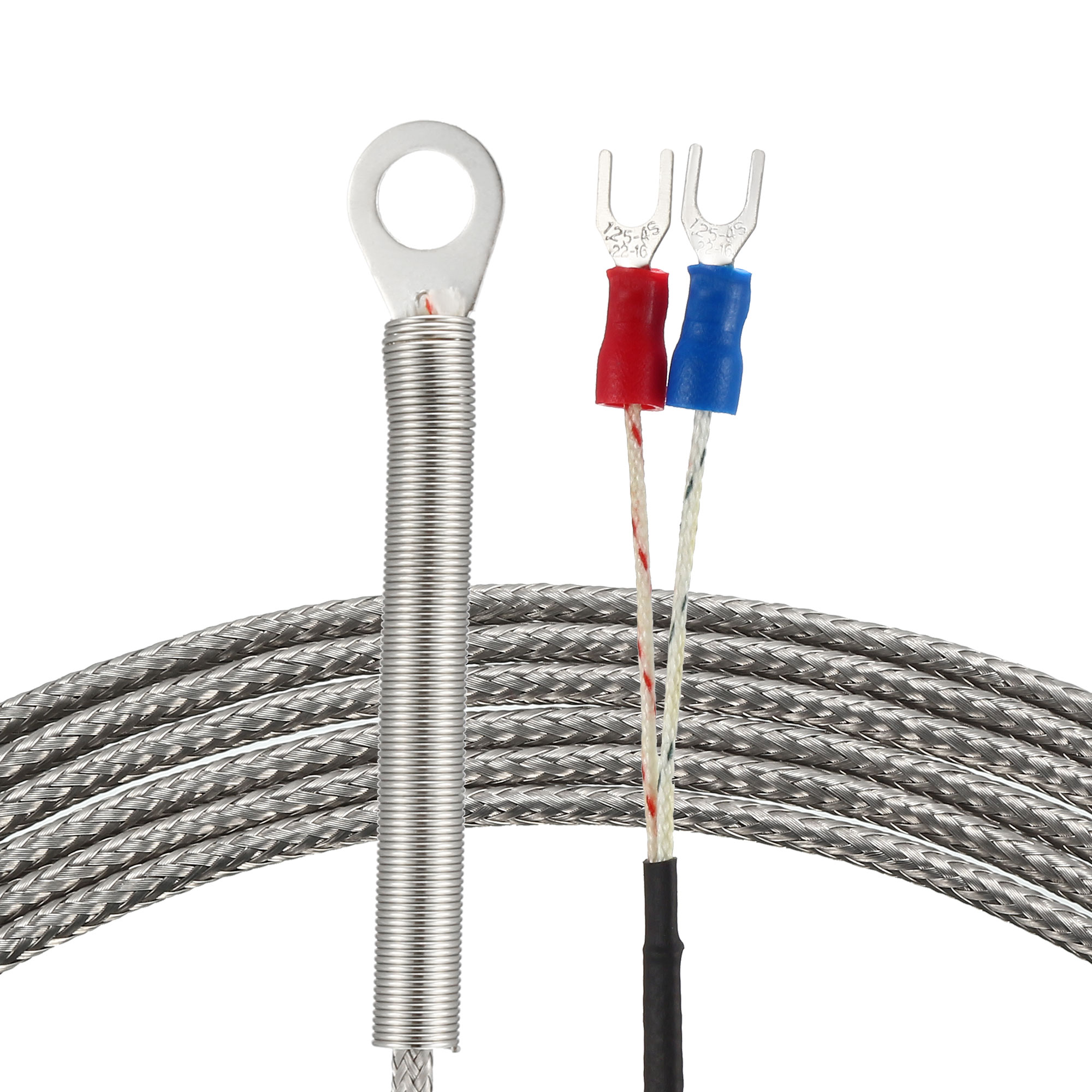 K Type Temperature Sensor Probe 1.5Meter Cable 6mm Hole Spring ...
