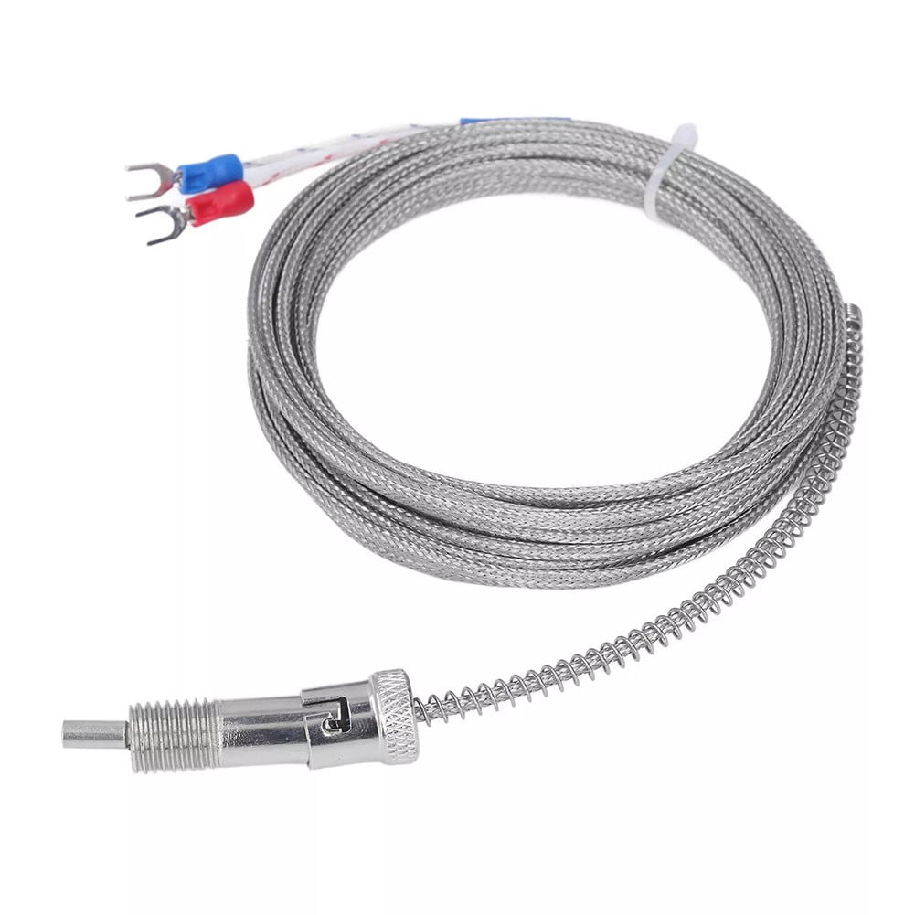 K Type Thermocouple Compression Spring Temperature Sensor Probe 0-400 ...