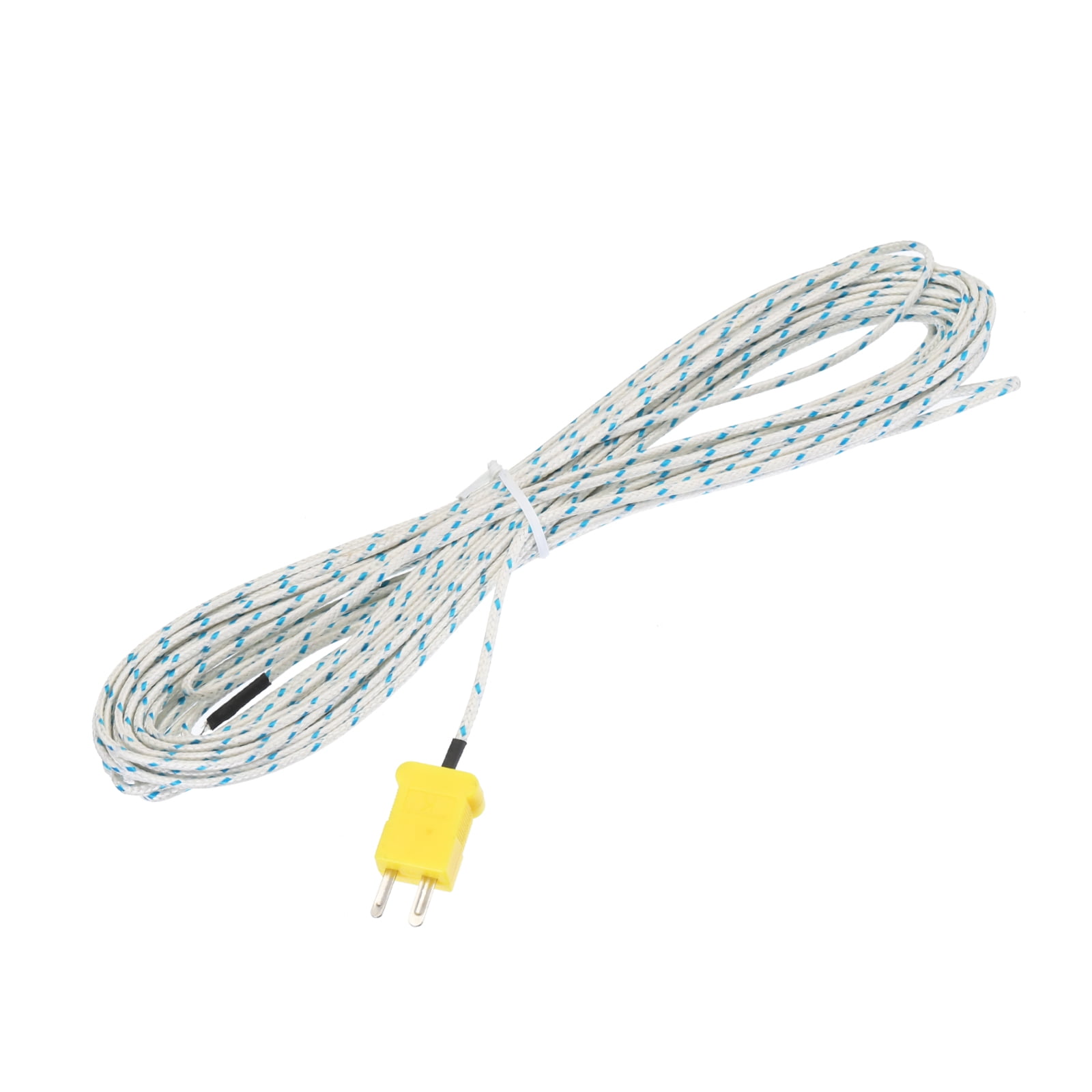 K Type Thermocouple Mini Connector Temperature Sensor Fiberglass 33ft ...