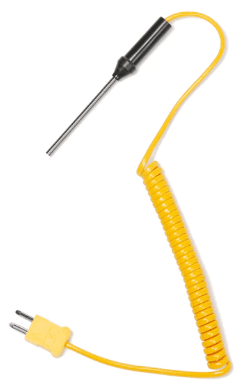 K-Type Thermocouple Probe Digital Thermometer Steel Sensor Spiral Cable ...