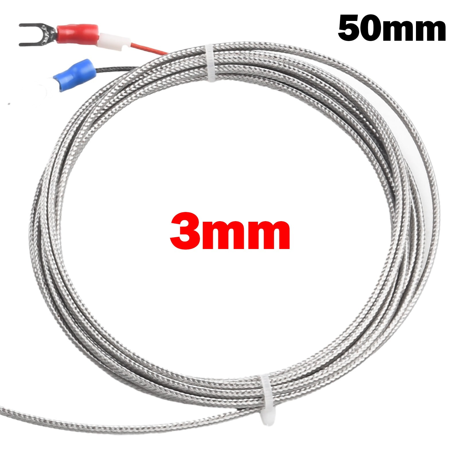 K Type Thermocouple Probe Temperature Sensor Controller Sensor Sensor Probe 50mm Wire 3m