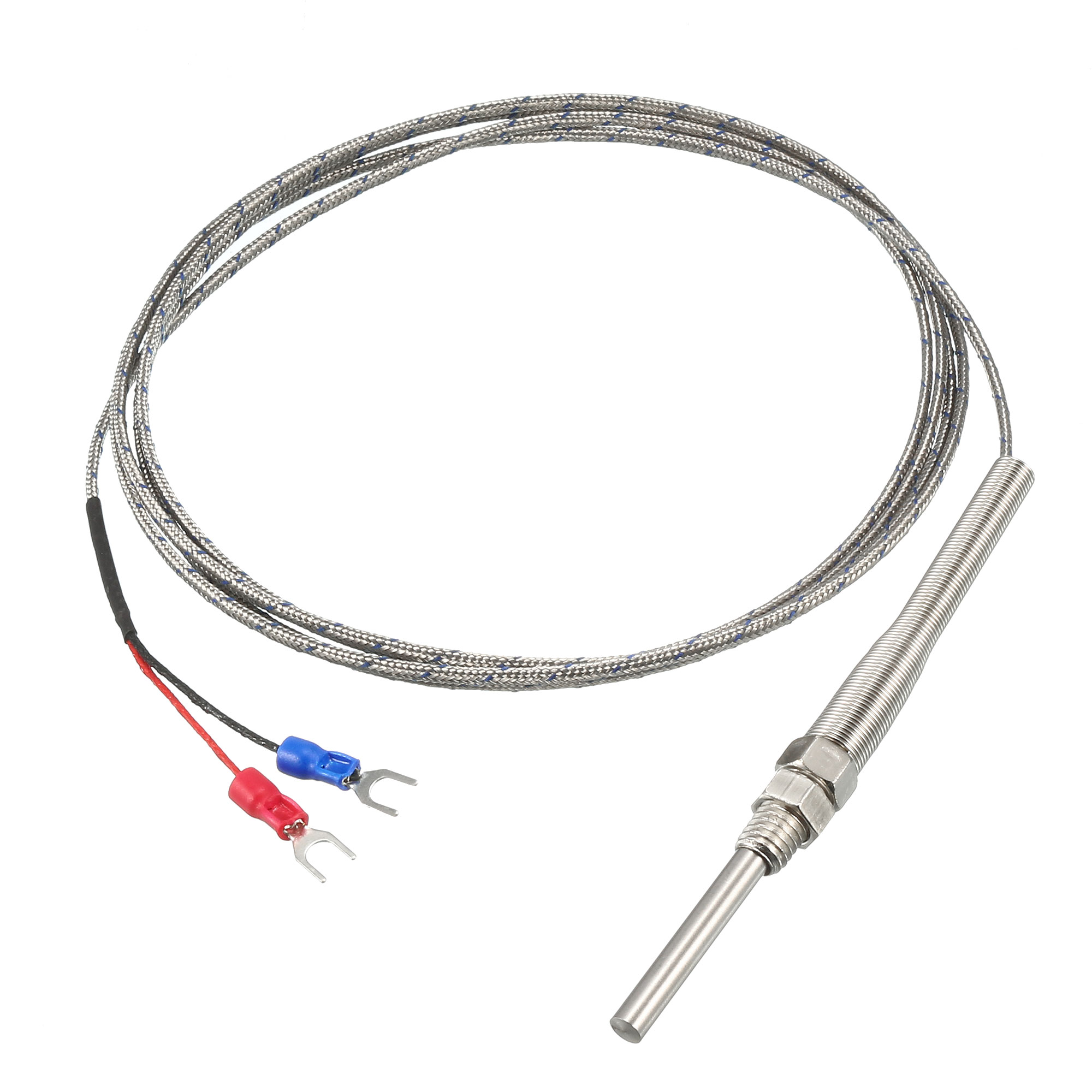 K Type Thermocouple Spring Type Temperature Sensor Probe 2M Cable ...