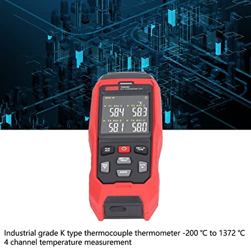 K Type Thermocouple Thermometer Data Logger 4 Channel Temperature ...