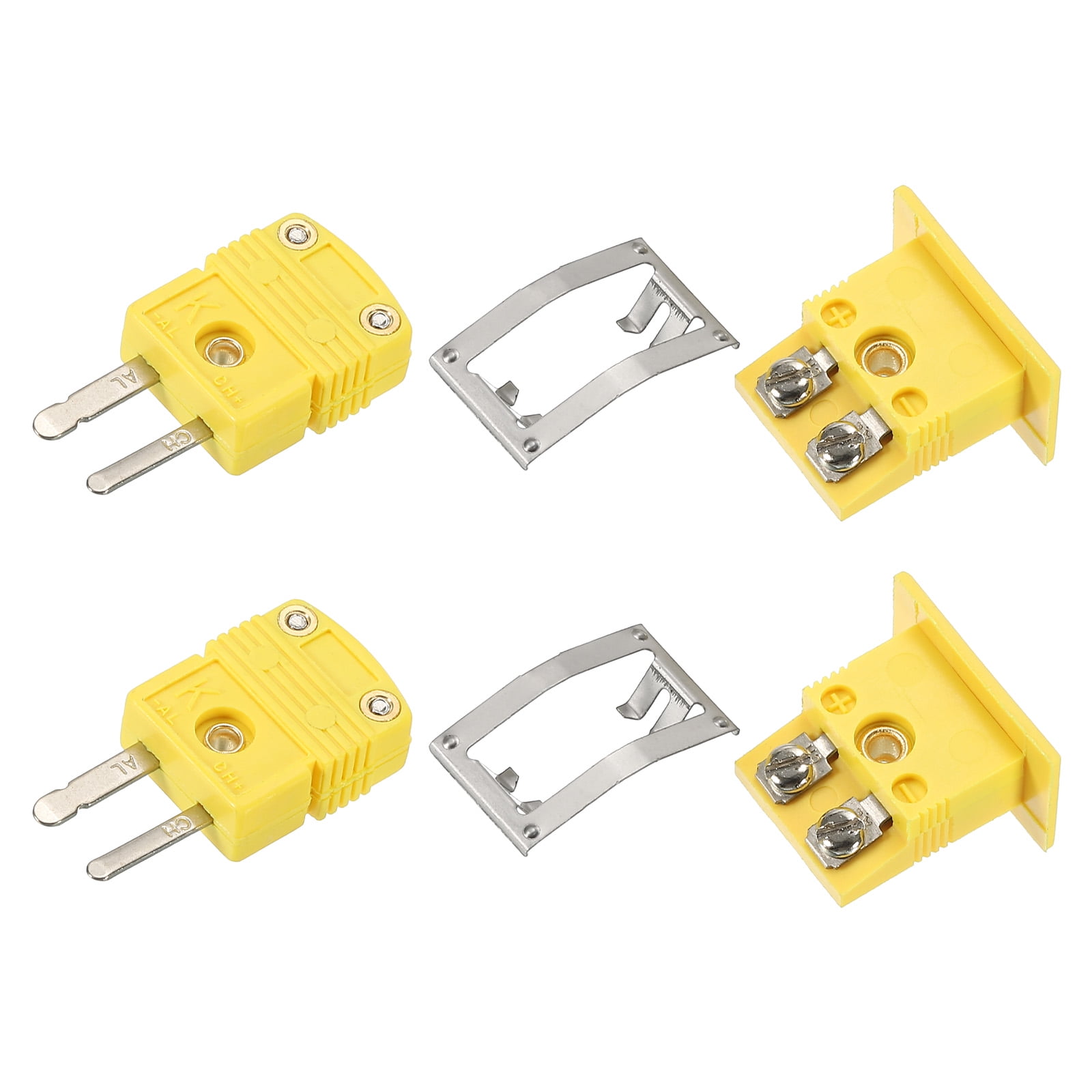 K Type Thermocouple Wire Connector Male Plug with Panel Mount Mini ...