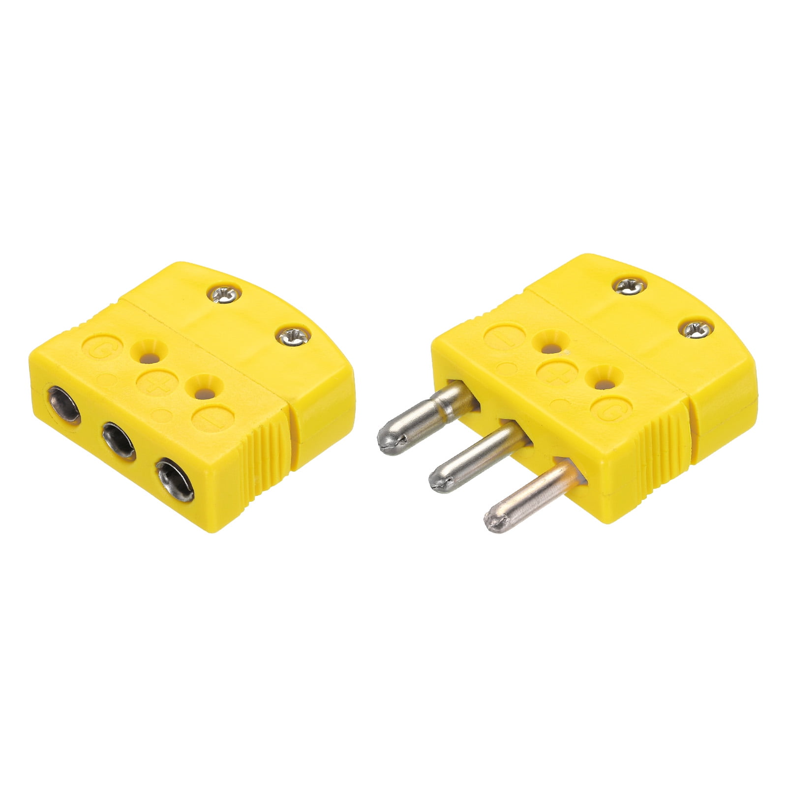 K Type Thermocouple Wire Connectors Female Male Plug Adapter with 3 ...