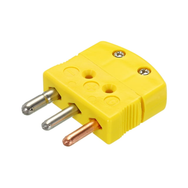 K Type Thermocouple Wire Connectors Male Plug Adapter with 3 Prong ...