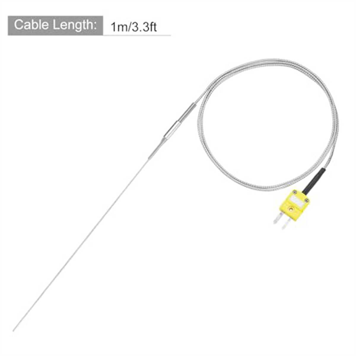 K Type Thermocouple with Plug, Meter Temperature Sensor Probe -50 to ...
