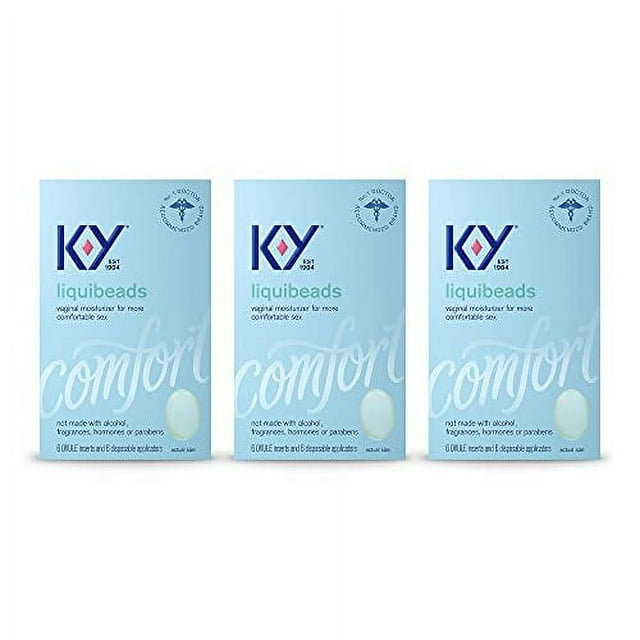 K-Y Liquibeads Vaginal Moisturizer - Bead Inserts and Applicators, 6 ...