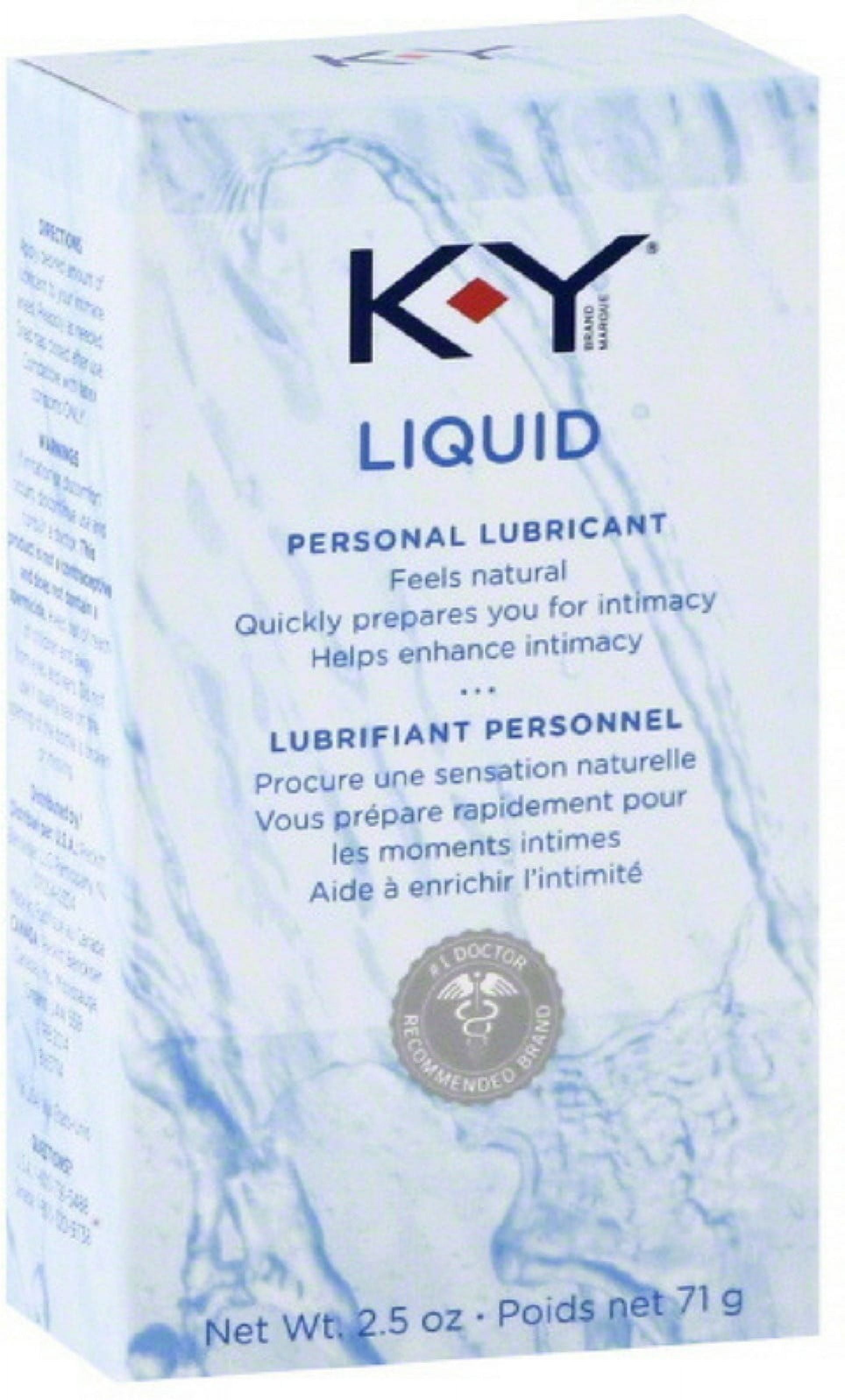 K-Y Liquid Personal Water Based Lubricant, 2.5 Oz (Pack of 6) - Walmart.com