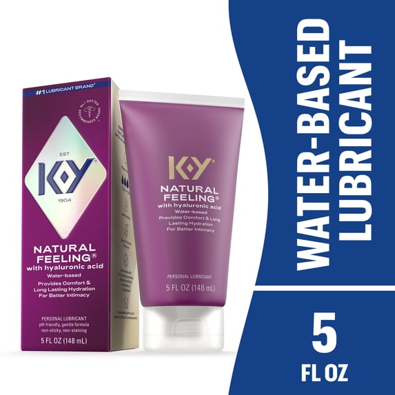 K-Y Natural Feeling Water-Based Lube with Hyaluronic Acid, Personal ...