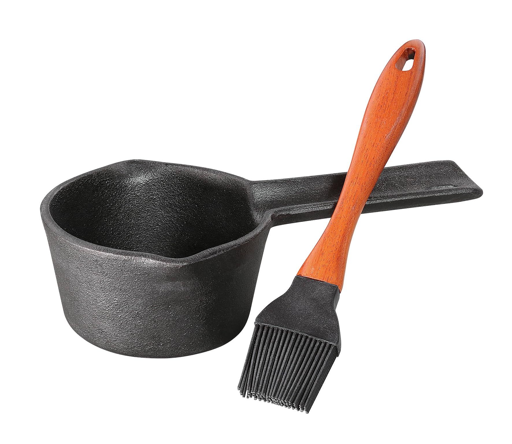 K√ºchenprofi Cast Iron Basting Set with Silicone/Rosewood Basting Brush ...