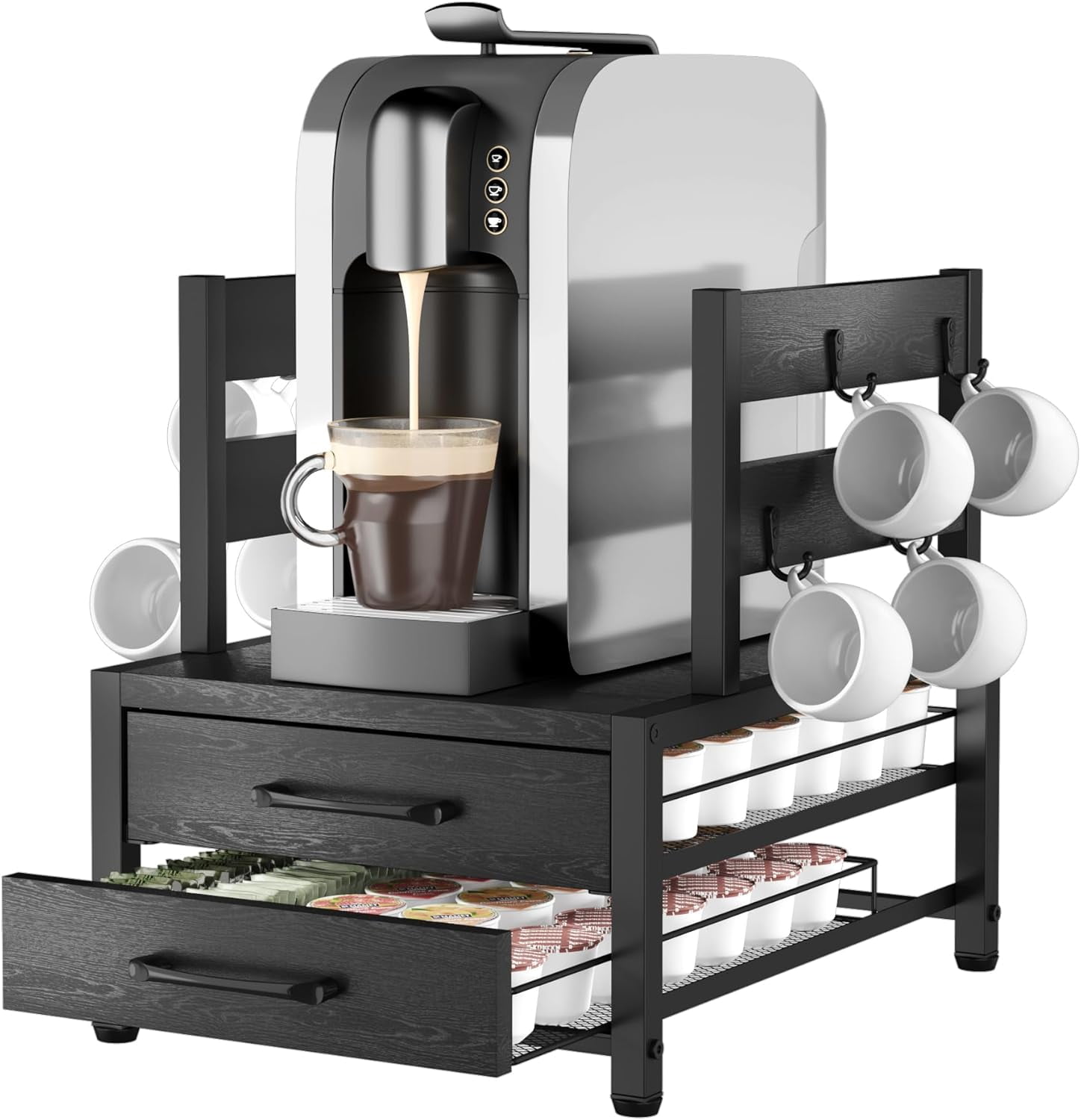 K-cup holder drawer - coffee pod organizer, sturdy K-cup storage drawer ...